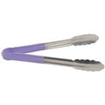 HUBERT® Purple Tongs Stainless Steel Tong with Silicone Handle - 12" L ...