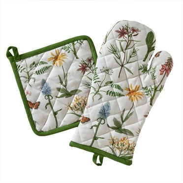 Beautiful 4-Piece Oven Mitt, Pot Holder, Mini Mitt Set, Blue - Walmart.com