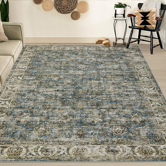 HOMERRY Washable 8' x 10' Modern Area Rug for Living Room Vintage ...