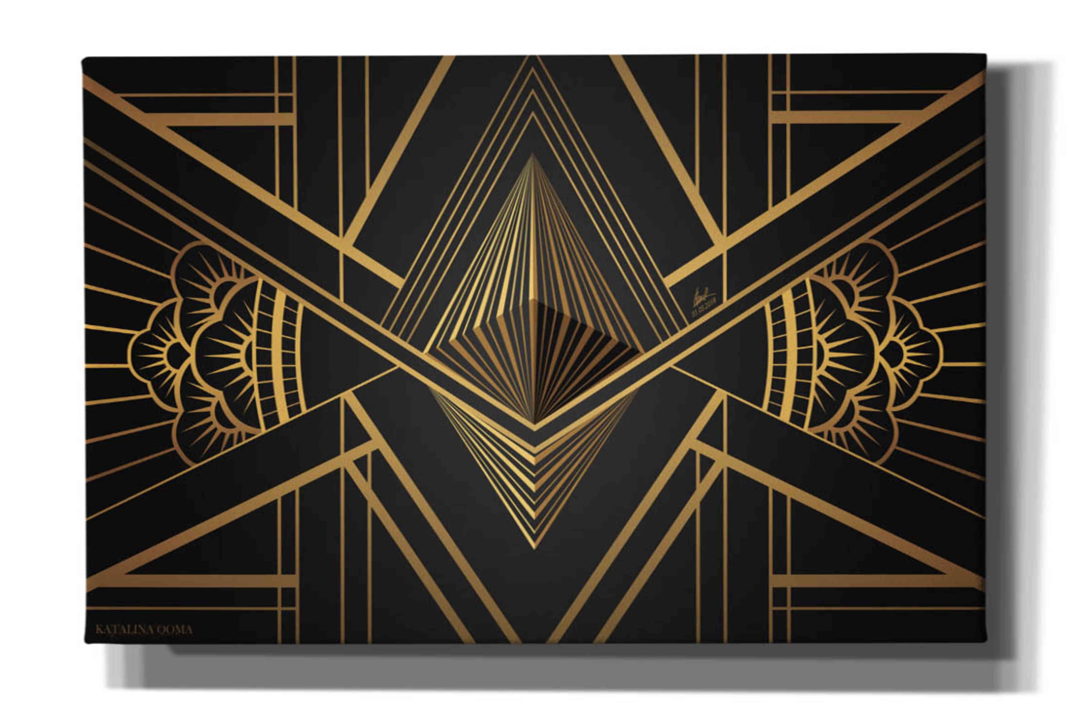 Epic Graffiti 'Art Deco Ethereum' by Katalina, Canvas Wall Art, 40"x26 ...