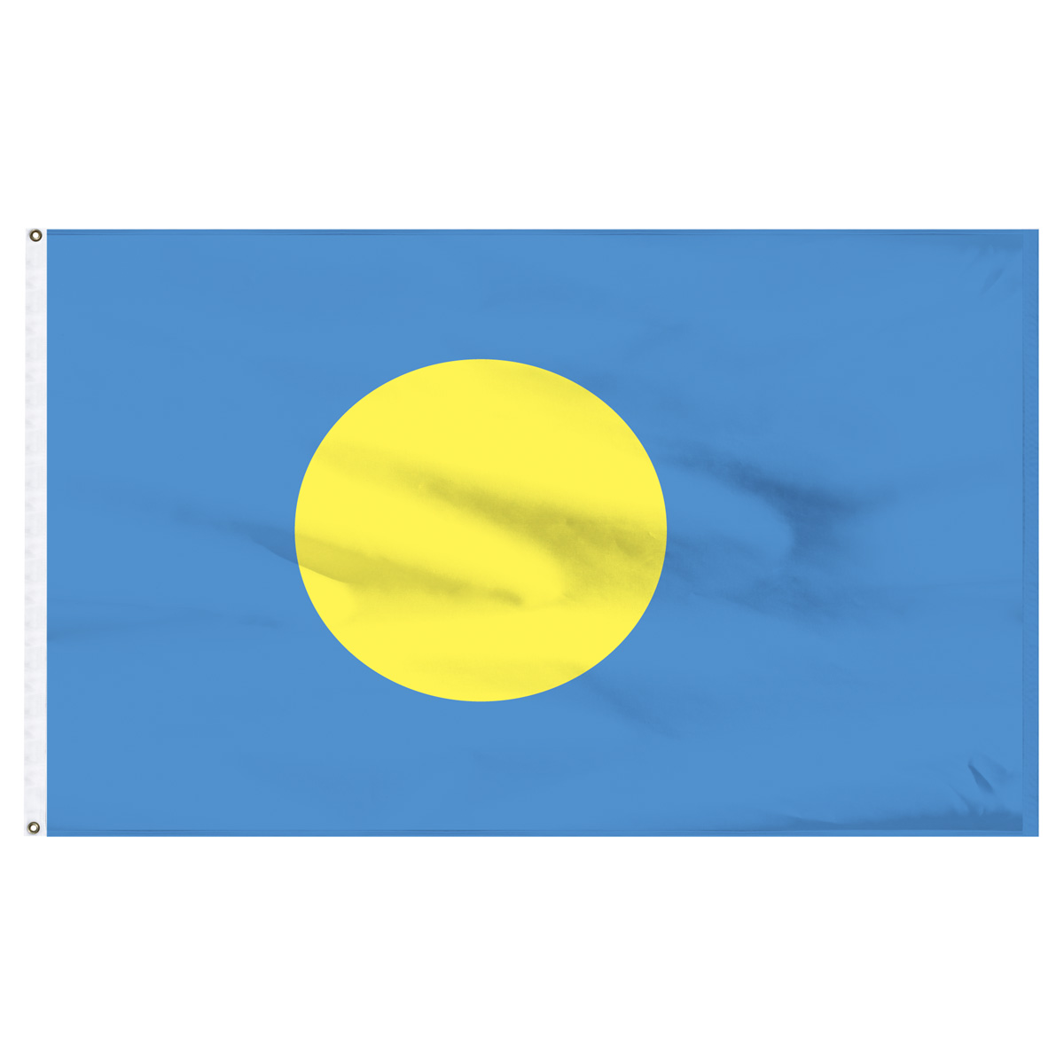 Palau Flag Nylon with Pole Hem Only Banner Rectangular 3ft x 5ft ...