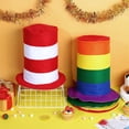 12 Packs Stove Pipe Hats Striped Felt Top Hat Fun Hats for Adults Party ...