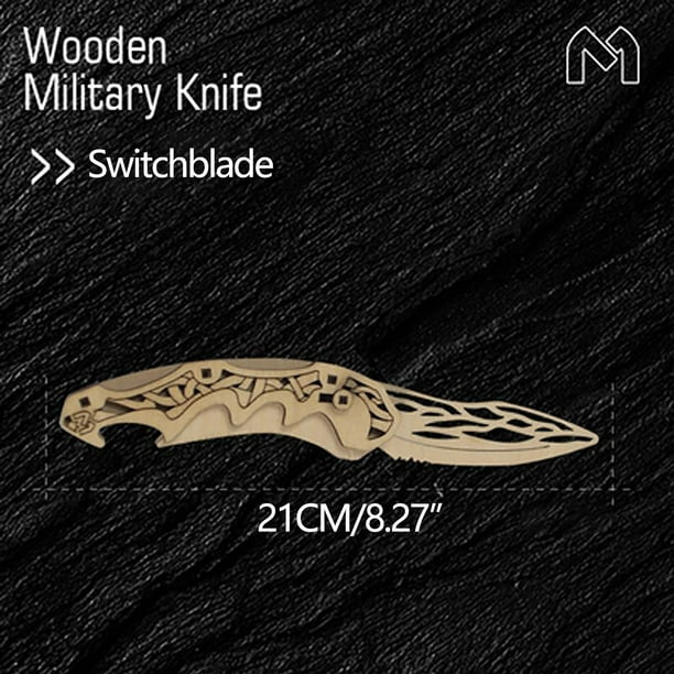 RKSTN Toys Wooden Puzzle Butterflies Knife Folding Knife Three ...