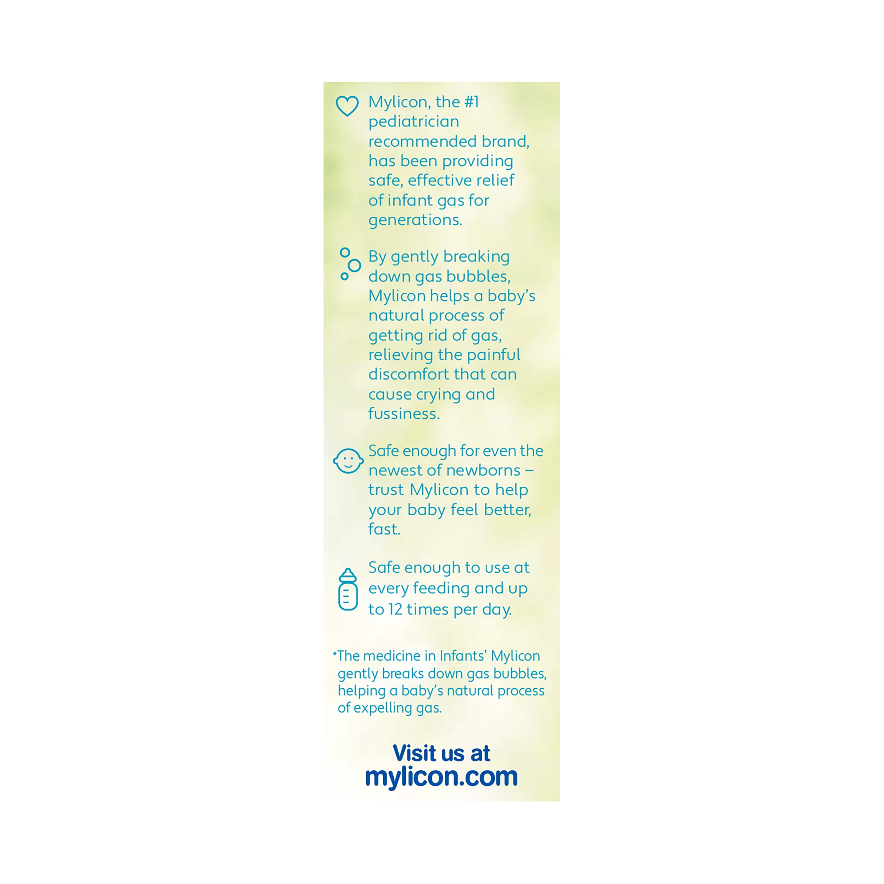 Buy Mylicon Infant Drops Anti-Gas Relief Dye Free formula, 0.5 Fluid ...
