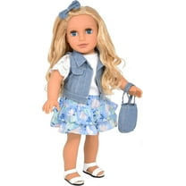 "American Girl 18"" Melody Doll with Blue Houndstooth Dress & Book ...