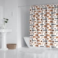 Basics Bathroom Shower Curtain, Water Resistant Fabric with Grommets ...