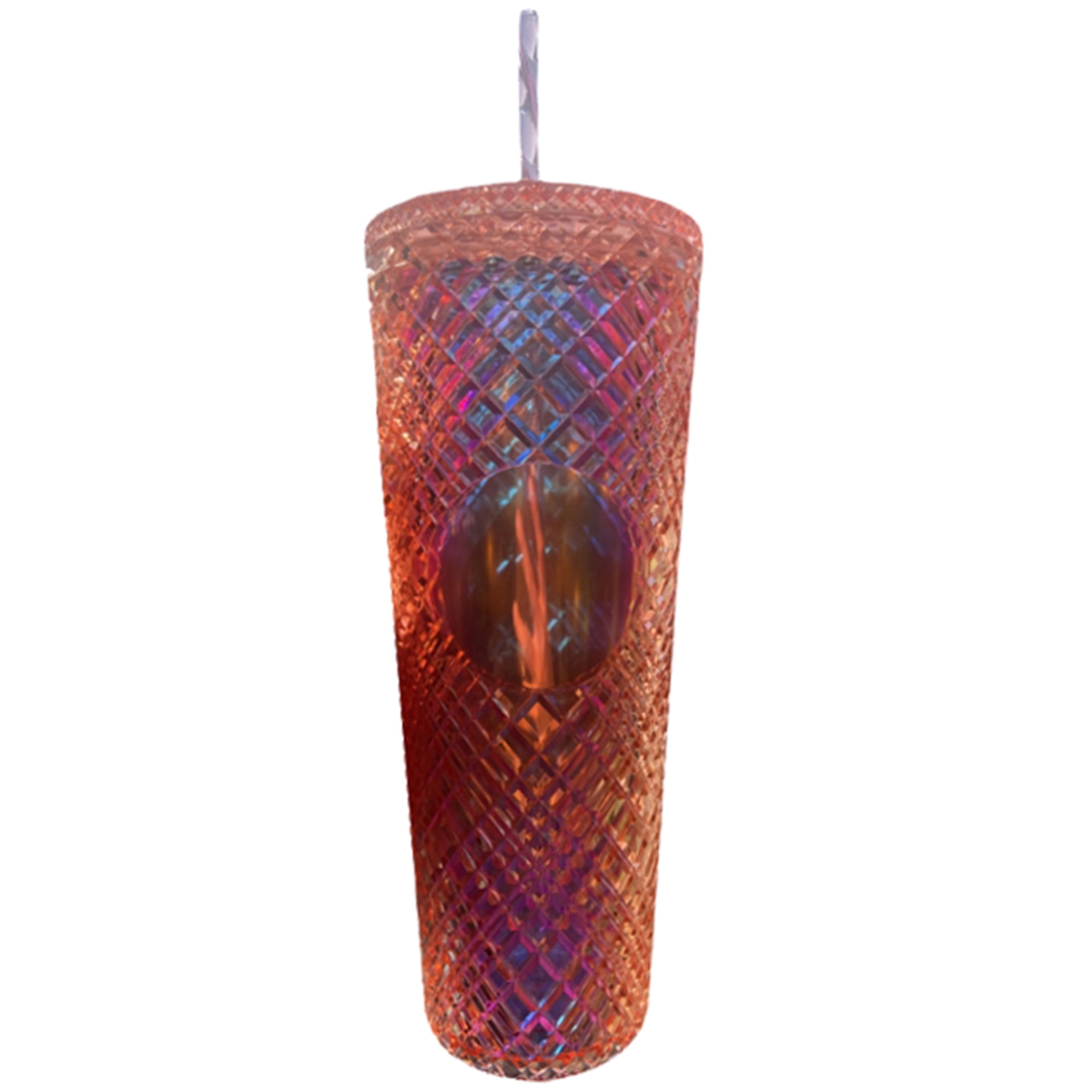 LSFYSZD Water Tumbler, 24 Oz Glitter/Normal Rhombus Pattern BPA Free ...