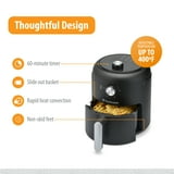 Toastmaster Small Air Fryer Basket, 2.6L (2.75 quart) Capacity, Black ...