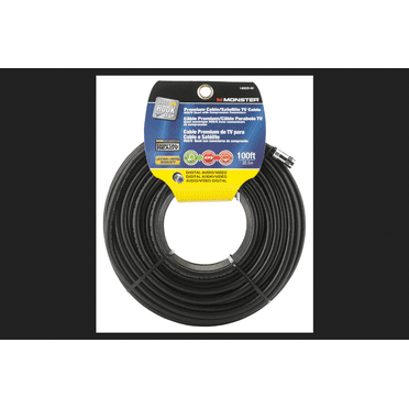 Monster Jhiu 140033-00 25 ft. White 75 Ohm Digital Video Coaxial Cable ...
