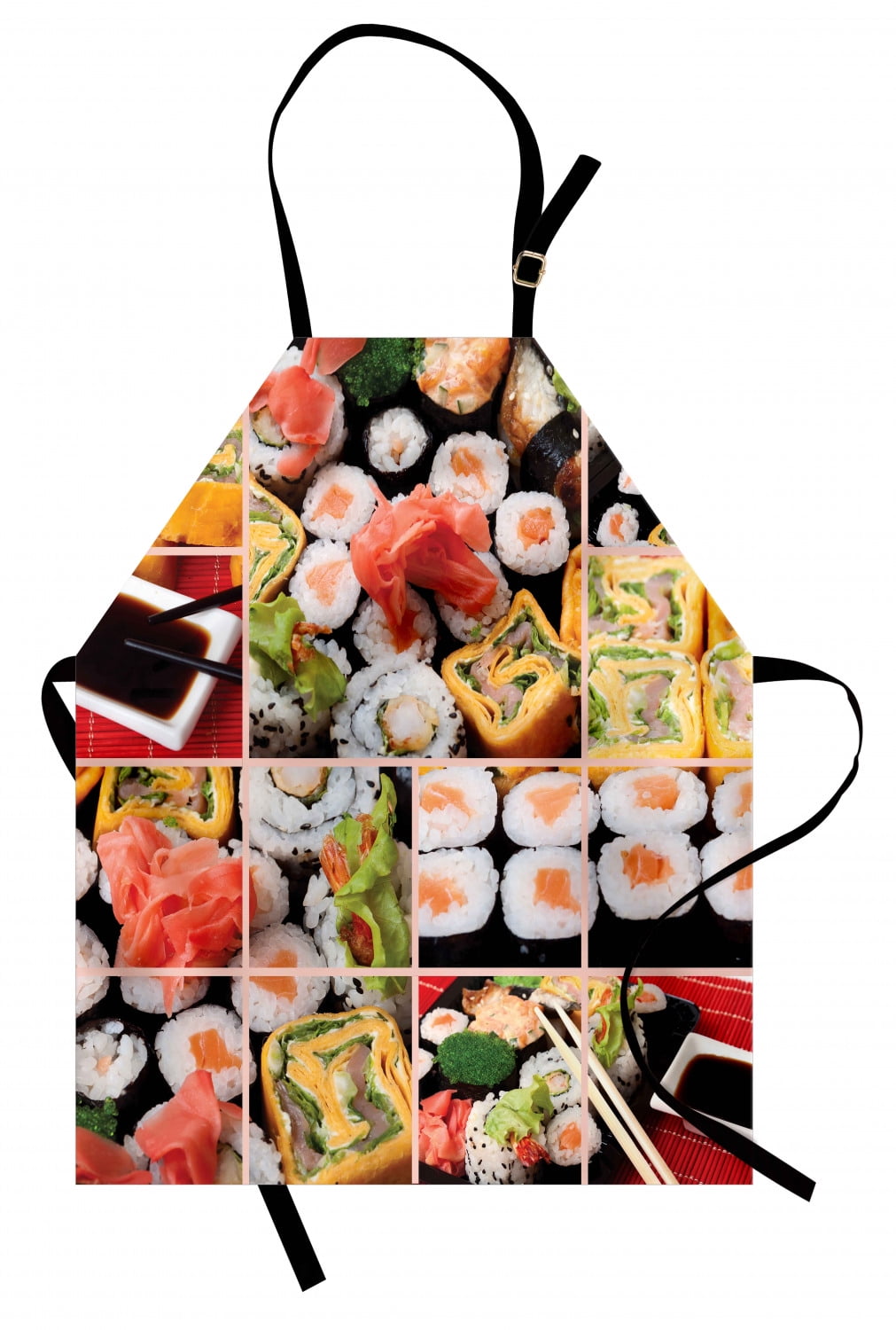 Japanese Apron Cuisine Asian Sushi Fish Raw Meat Rolls South East Fast ...
