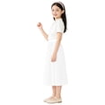 Children's Summer Solid Color Relaxed Sports Elastic Waist Knot Full ...