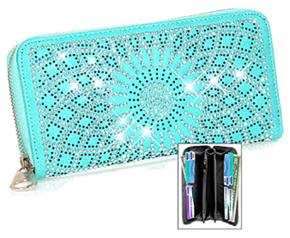 Zzfab Bling Wallet Matching Starburst Rhinestone Wallet for Sparkle ...