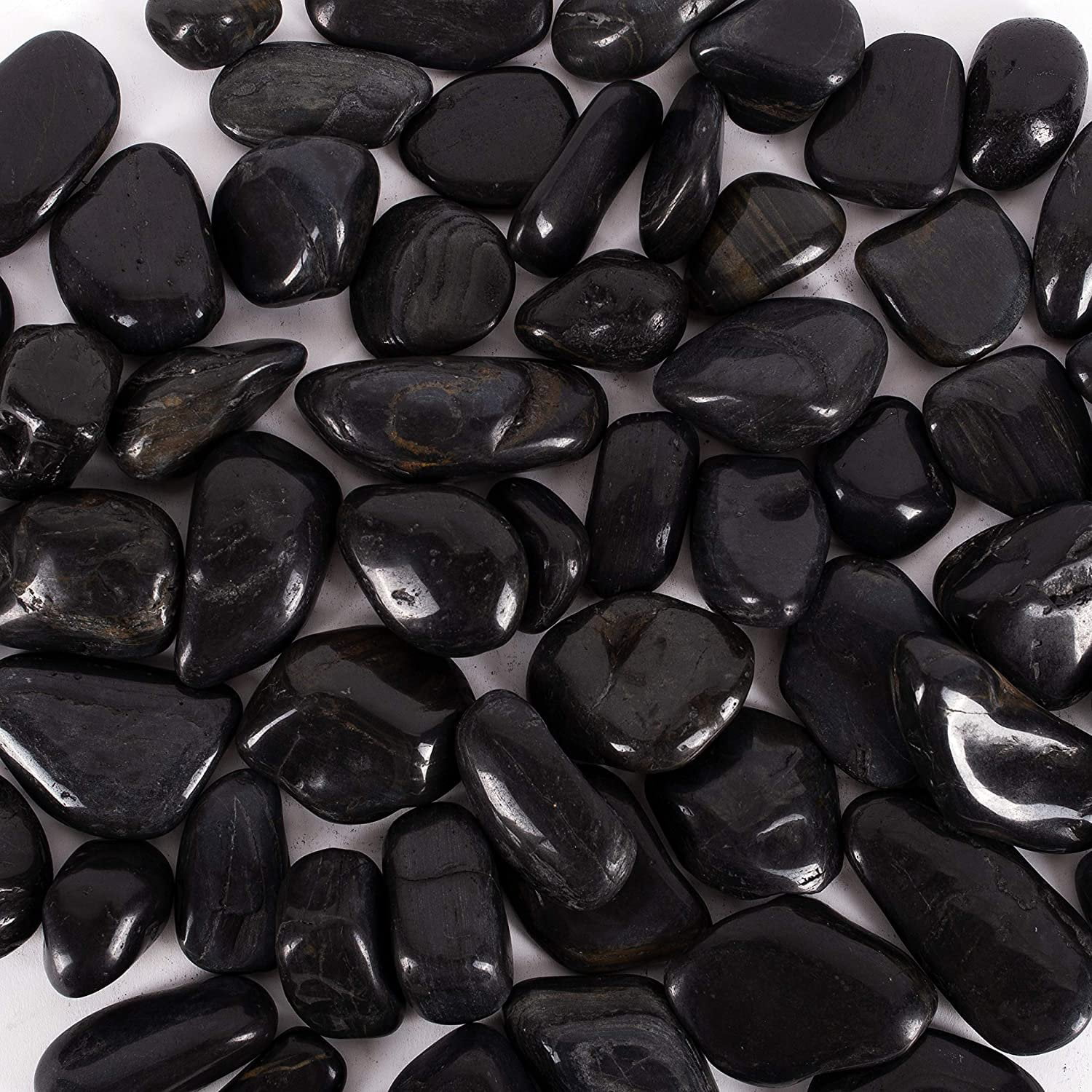 Galashield 5 lb Black Rocks Pebbles for Plants Natural Decorative ...