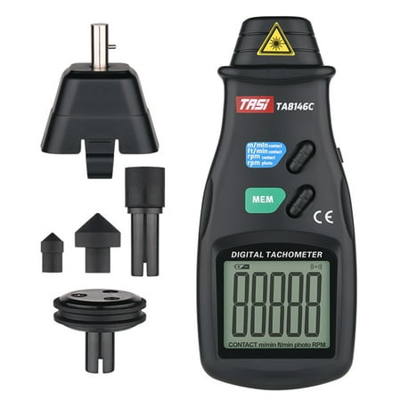 TASI TA8146C 2 in 1 Contact and Laser Non-contact Digital Tachometer 2. ...