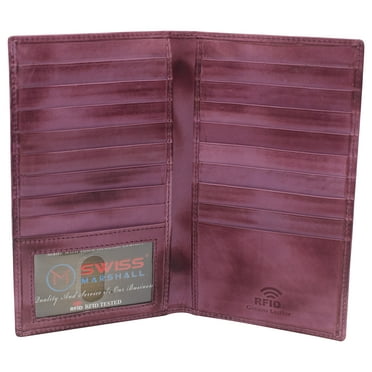 Men's Leather RFID Blocking Trifold Wallets, Double Zipper Wallet with ...