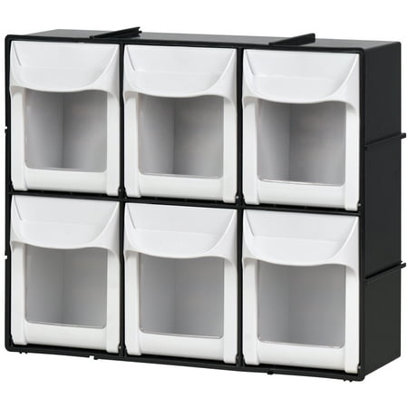 SHUTER FO-306 12" Tip Out Bin System with 6 Drawers Stackable Organizer ...