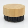 Beard Comb Round Handle Beard Grooming Brush Boar Bristle Brush Men ...