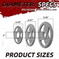 FlexWave 70LB Olympic 2" Cast Iron 3-Grip Weight Plates Set, Light Gray ...