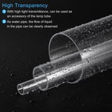 Acrylic Pipe Clear Round Tubing 8mm ID 10mm OD 18" for Lamps and ...