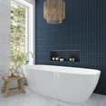 Arte 0.47 in. x 7.87 in. Matte Blue Ceramic Pencil Tile Trims (0.3 sq ...