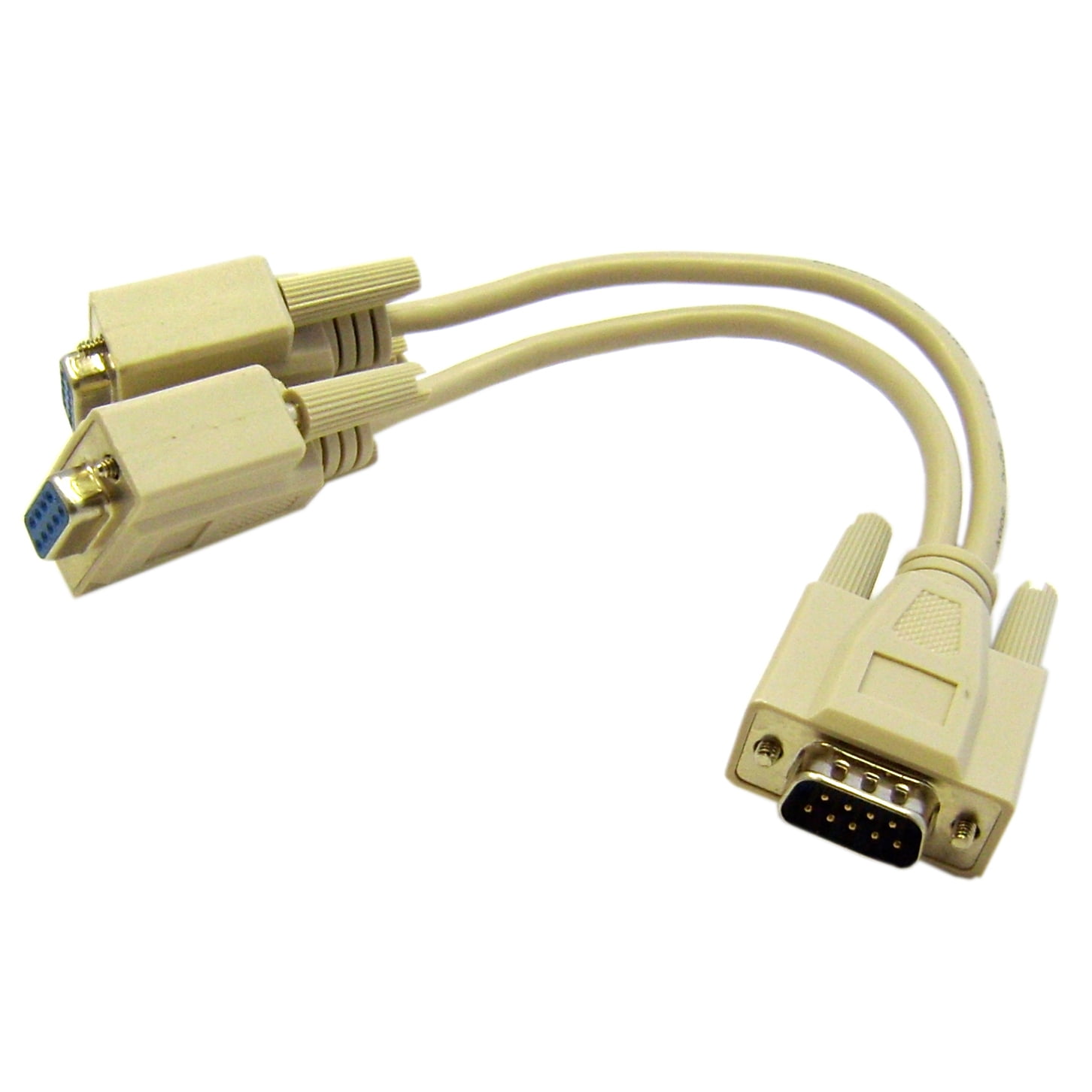 Offex DB9 Serial Y adapter, DB9 Male to Dual DB9 Female, 8 inch ...