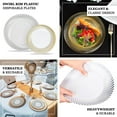 Efavormart 10 Pack | 9" Clear / Gold Swirl Rim Plastic Dinner Plates ...