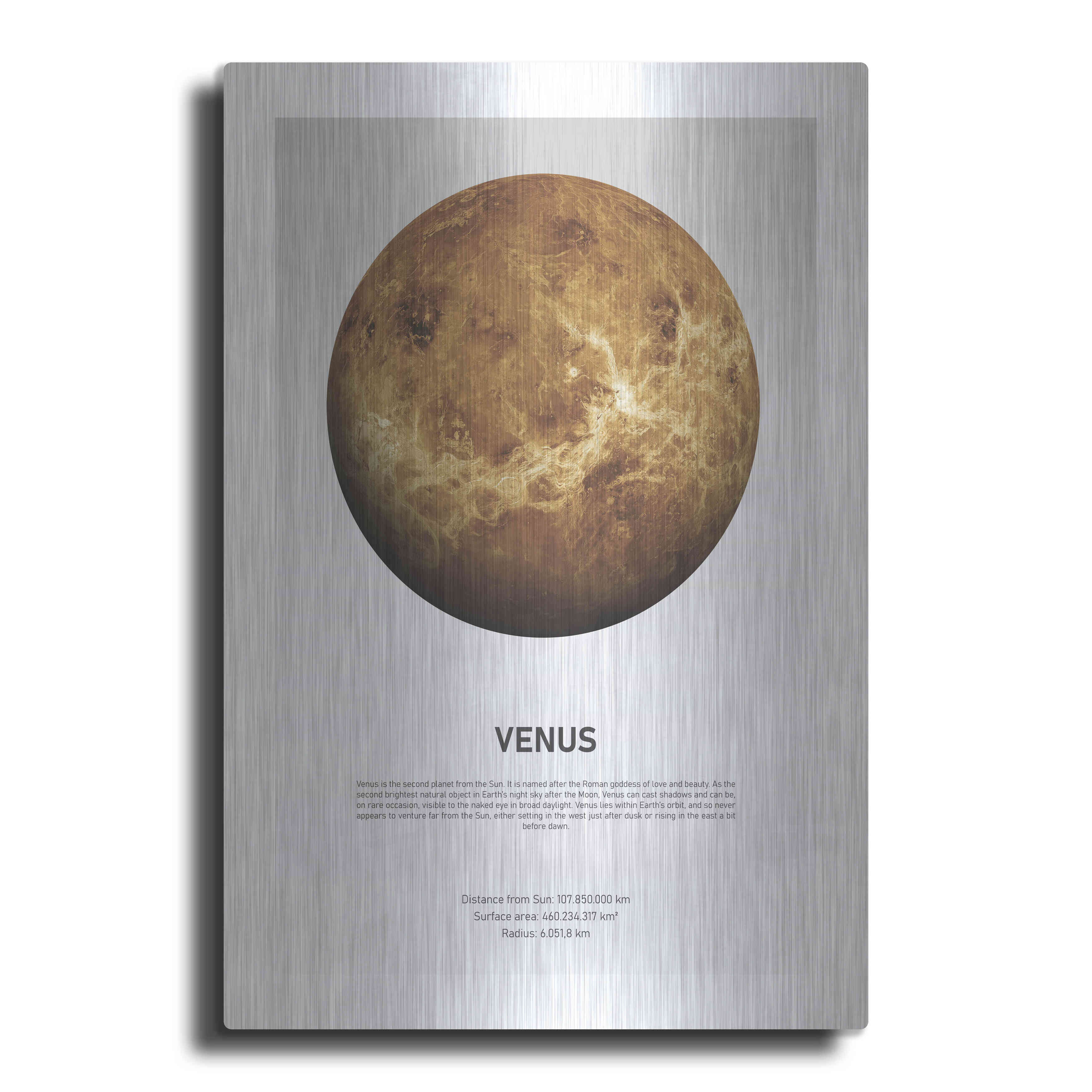 Luxe Metal Art 'Venus Light' by Design Fabrikken, Metal Wall Art, 24 ...