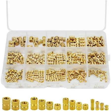 HUSERYT 330 Pieces Knurled Nut, Threaded Insert Female Thread Injection ...