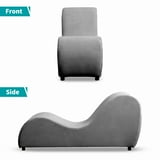 BALUS Yoga Chaise Lounge Chair, Velvet Fabric Yoga Chair with Ergonomic ...