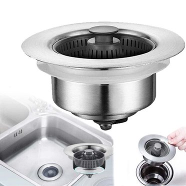 3-in-1 Stainless Steel Sink Aid, Kitchen Strainer & Stopper, Utility ...