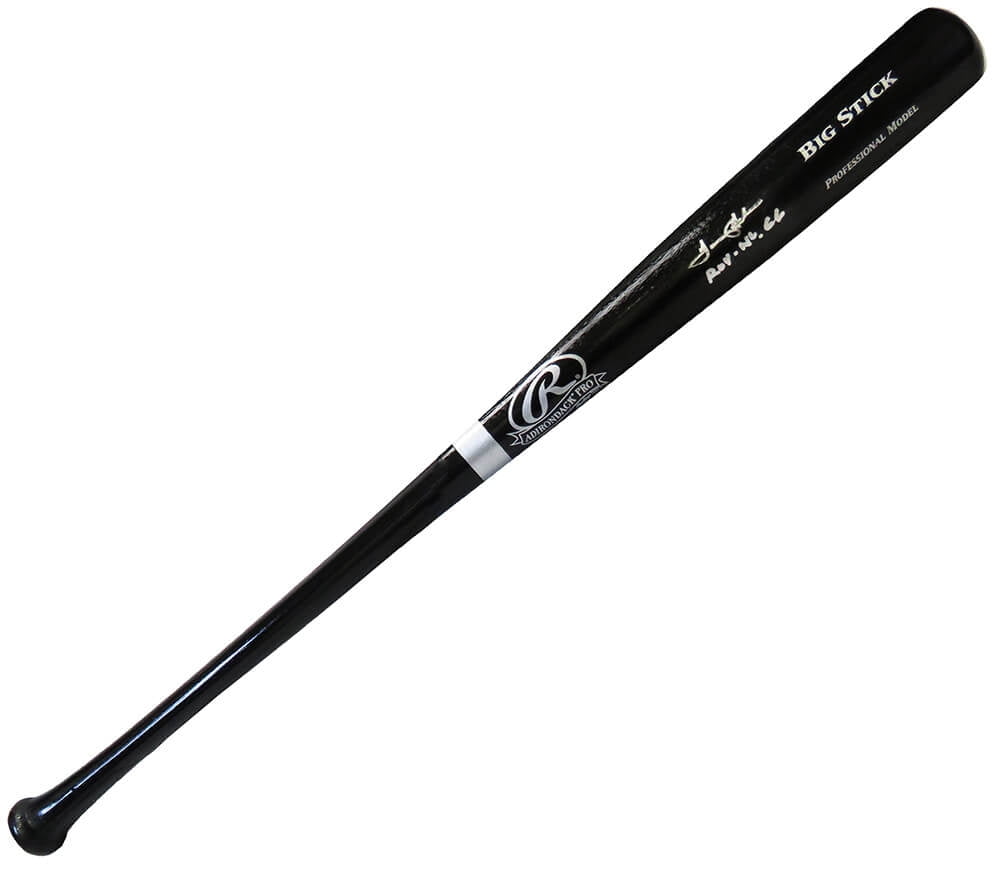 Tommy Helms Signed Rawlings Black Big Stick Baseball Bat w/ROY NL 66 ...