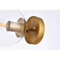 Mimi six inch dual flush mount and bath sconce in brass with clear ...