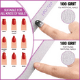 Fu997 150 Pieces 100/180 Grit Nail Files Double Sided Emery Boards ...