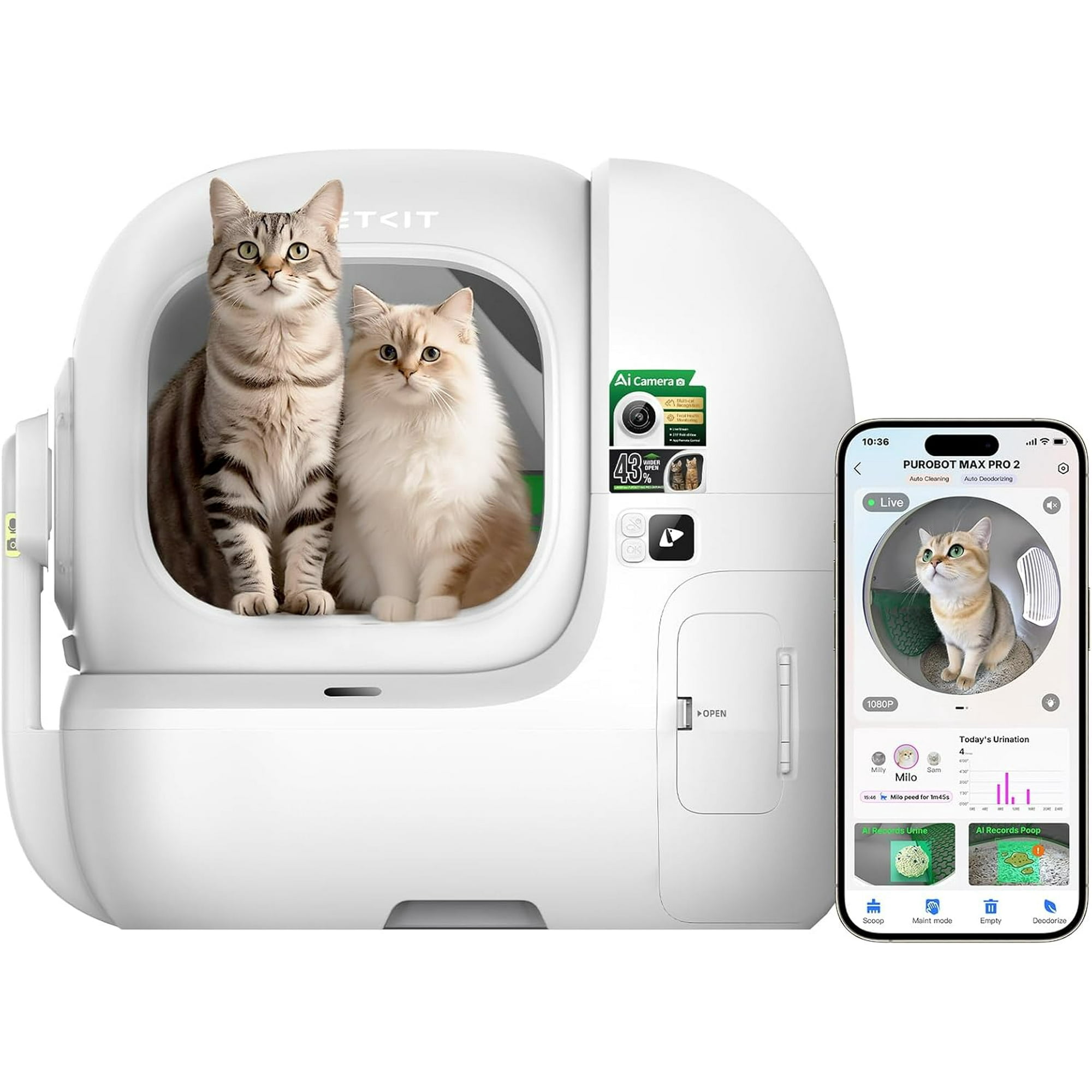 Click here for Petkit 2025 Purobot Max Pro 2 Ai-Camera Self Clean... prices