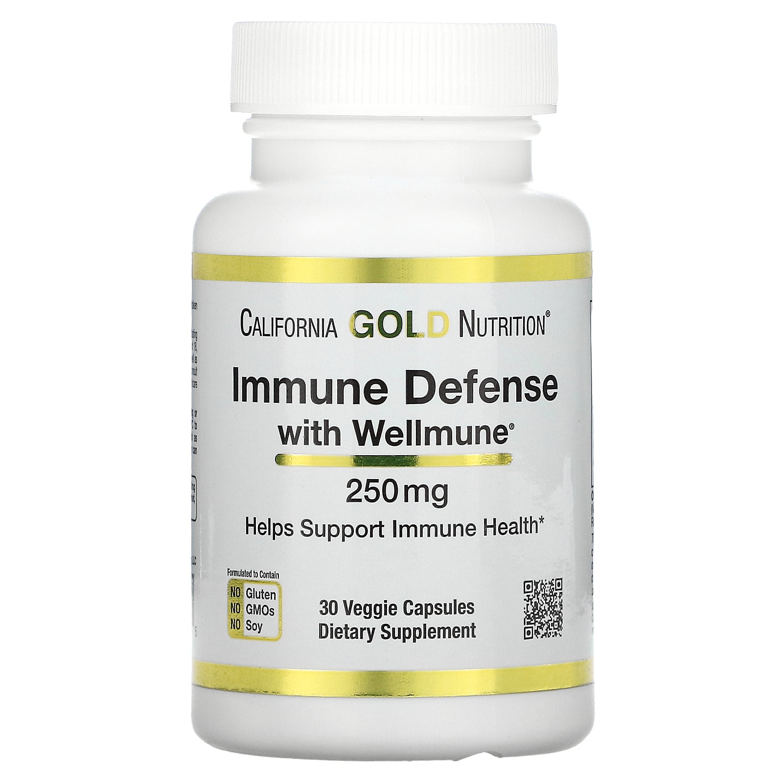 Immune Defense with Wellmune, Beta-Glucan, 250 mg, 30 Veggie Capsules ...