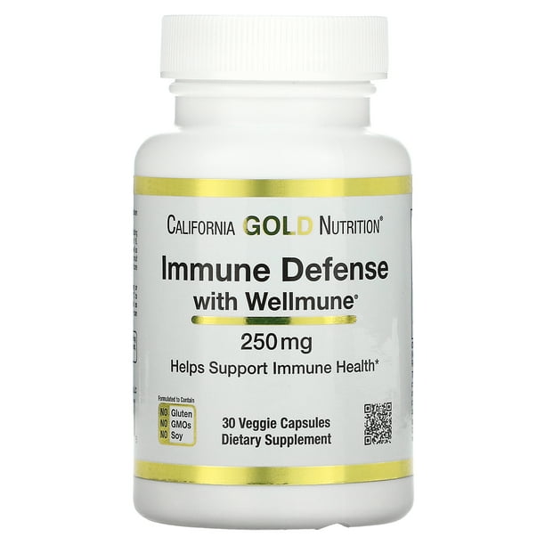 Immune Defense with Wellmune, Beta-Glucan, 250 mg, 30 Veggie Capsules ...