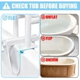 Adjustable Bathtub Safety Rail, No-Drill Shower Grab Bar for Elderly ...