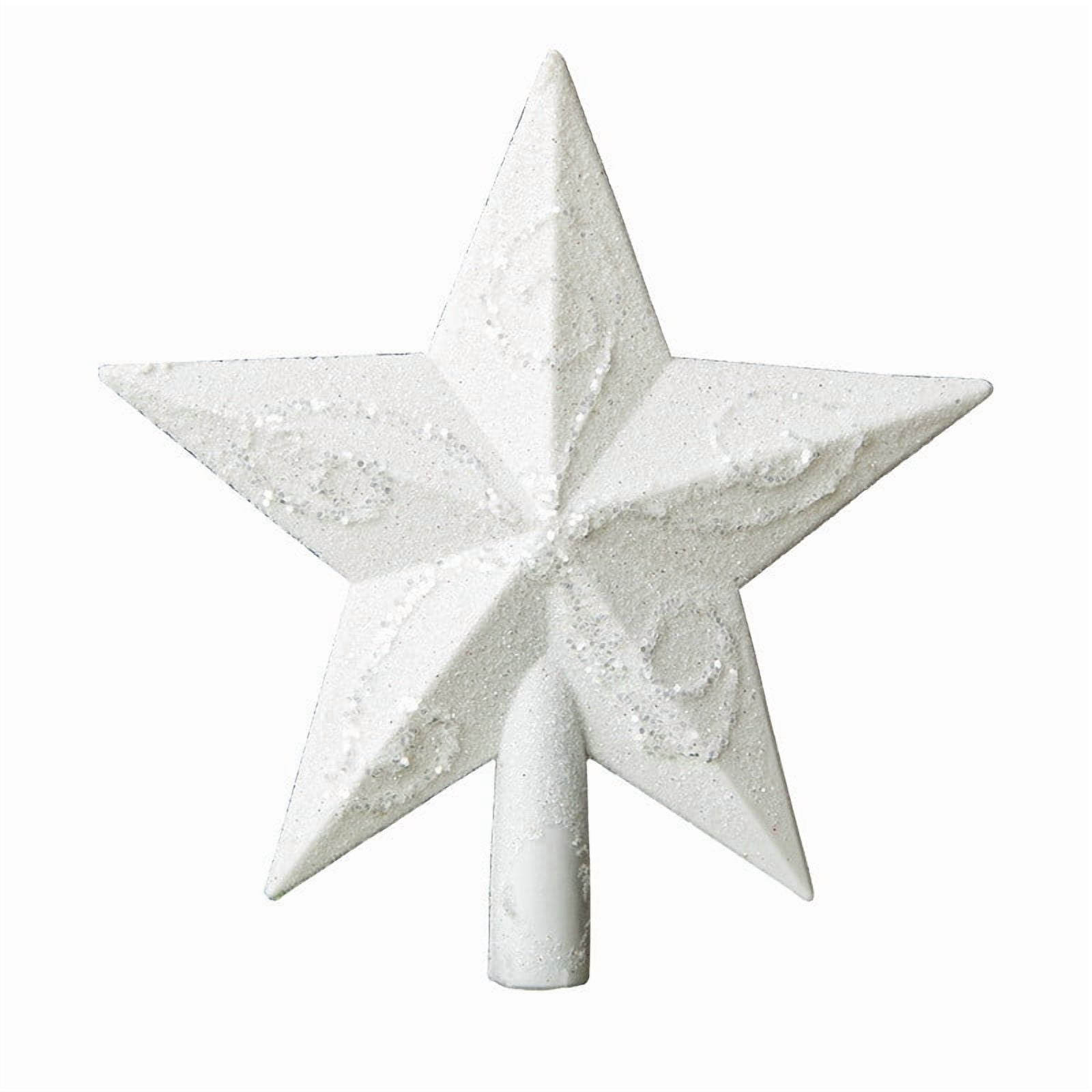 Rkstn Mini Christmas Tree The Christmas Tree Top Star Is A Five-Pointed Star Decoration On The Top Of The Christmas Tree Flocked Christmas Tree 8.66×8
