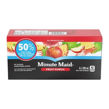 Minute Maid Real Fruit Juice Fruit Punch, Refreshing 20oz Bottles, Pack ...