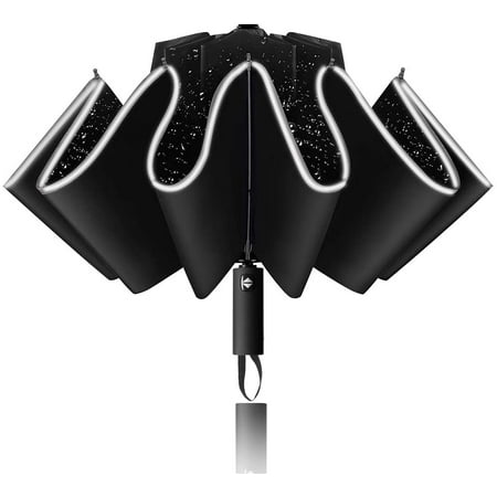 SHTUUYINGG Wind Resistant Folding Umbrella, Automatic Inverted Umbrella ...