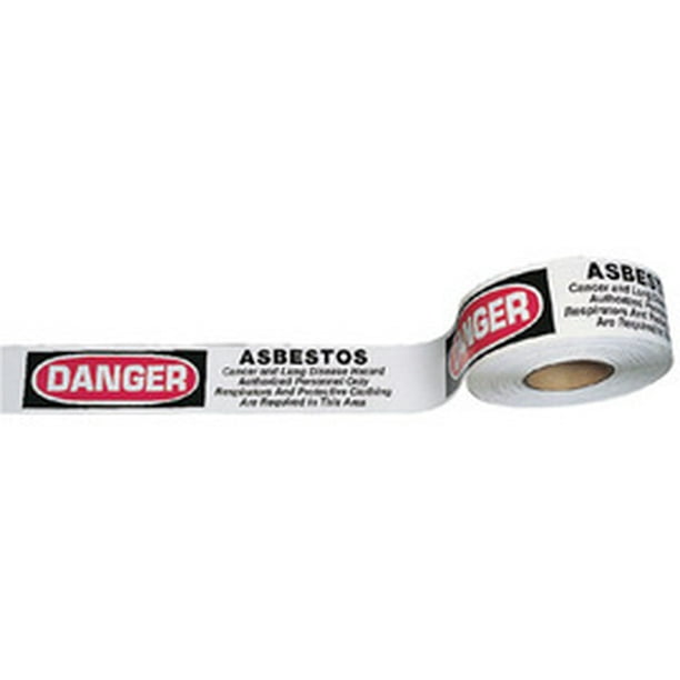 Mutual Industries 3" X 1000' Black/Red/White Polyethylene Barricade Tape "DANGER LEAD HAZARD ...