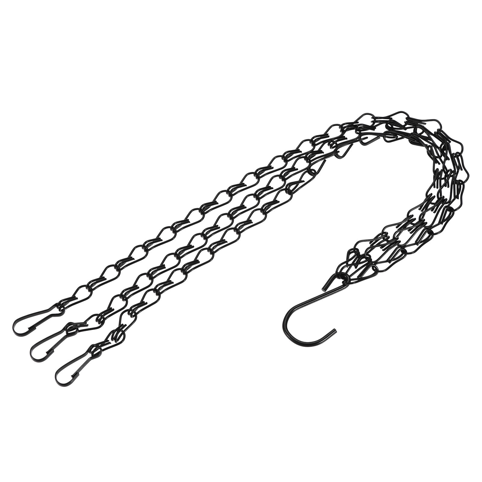 Uxcell Hanging Chains 41cm Extension Link 3 Point Holder with S Hook ...