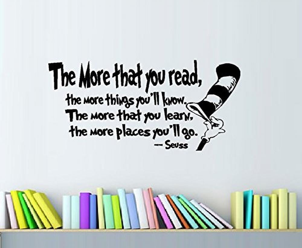 Decal ~ The more that you read, the more things you'll know: LRG ...