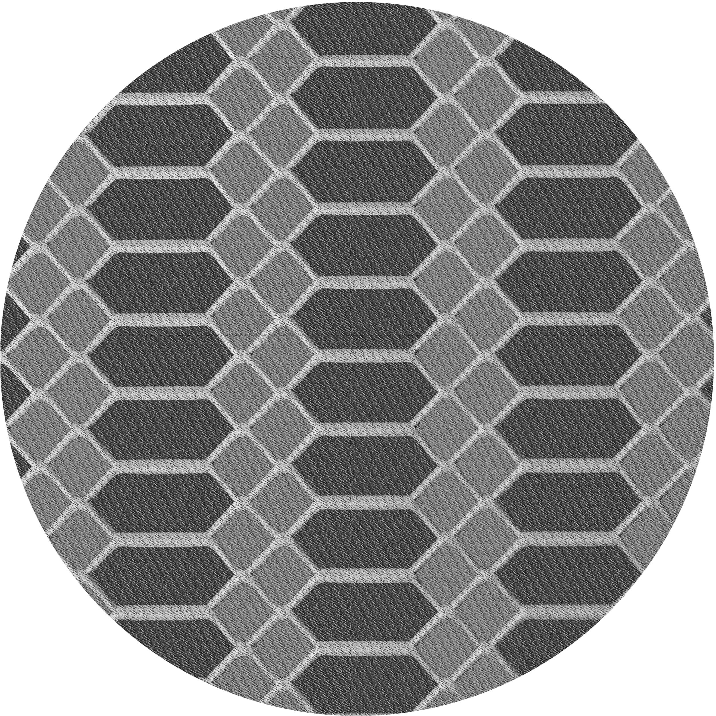Ahgly Company Indoor Round Patterned Gray Wolf Gray Area Rugs, 5' Round ...