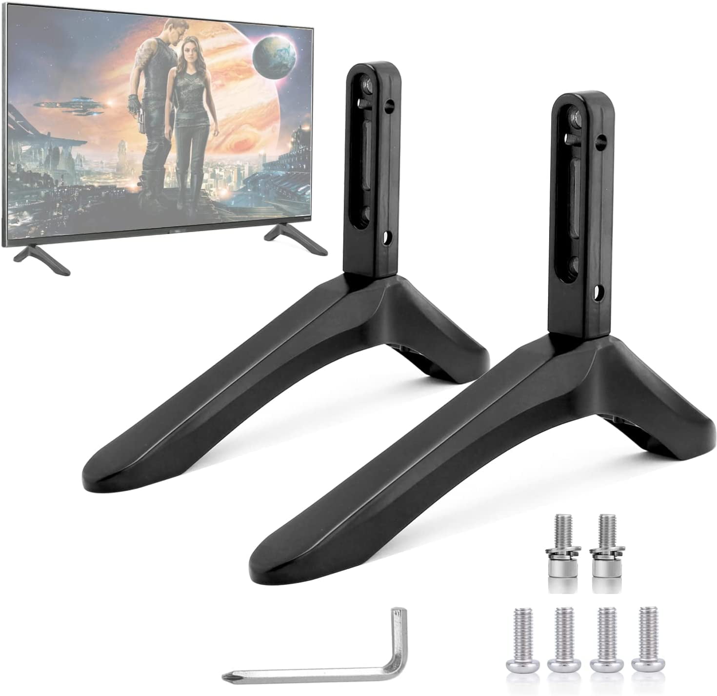 Pieds de Support TV Universels, Base de Support de Table pour la ...