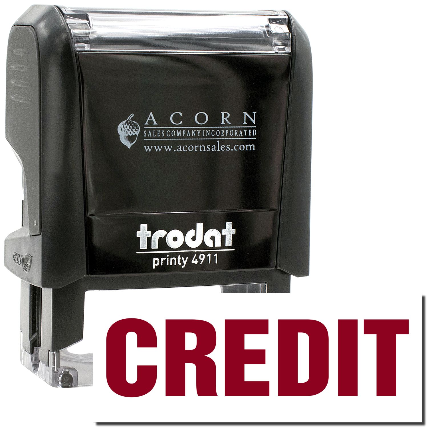 Self-Inking Bold Red Credit Stamp, Trodat Printy 4911, Press and Print ...