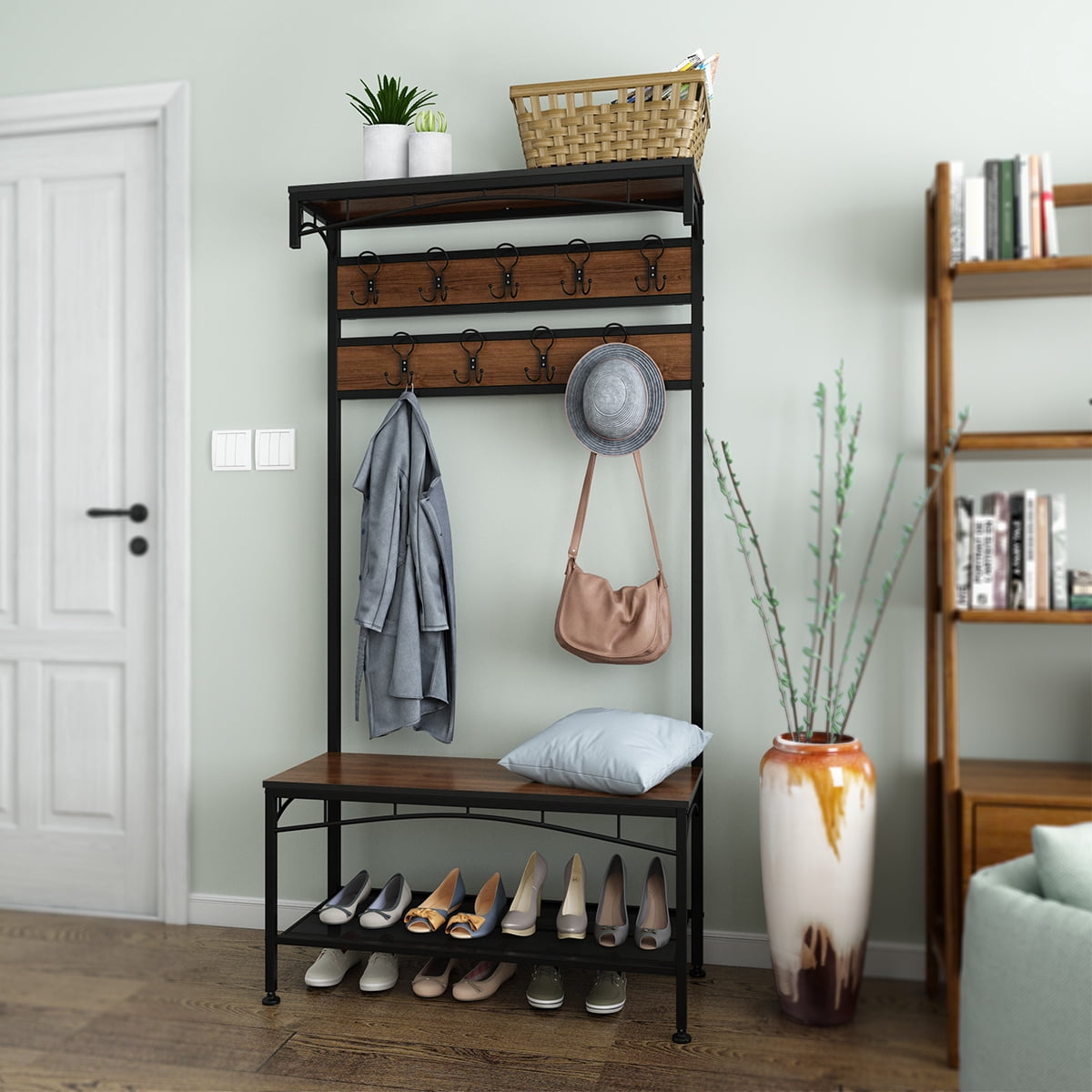3 in 1 Entryway Hall Tree Heavy Duty Entryway Bench And Coat Rack With 3 in 1 Entryway Hall Tree Heavy Duty Entryway Bench And Coat Rack With