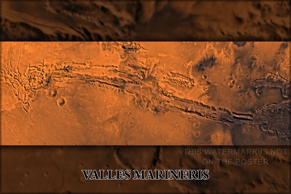 24"x36" Gallery Poster, Valles Marineris mars - Walmart.com