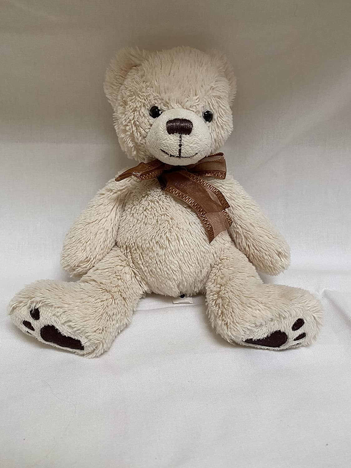9” Tan Beige Brown Ribbon Bear Soft Plush Toy New - Walmart.com