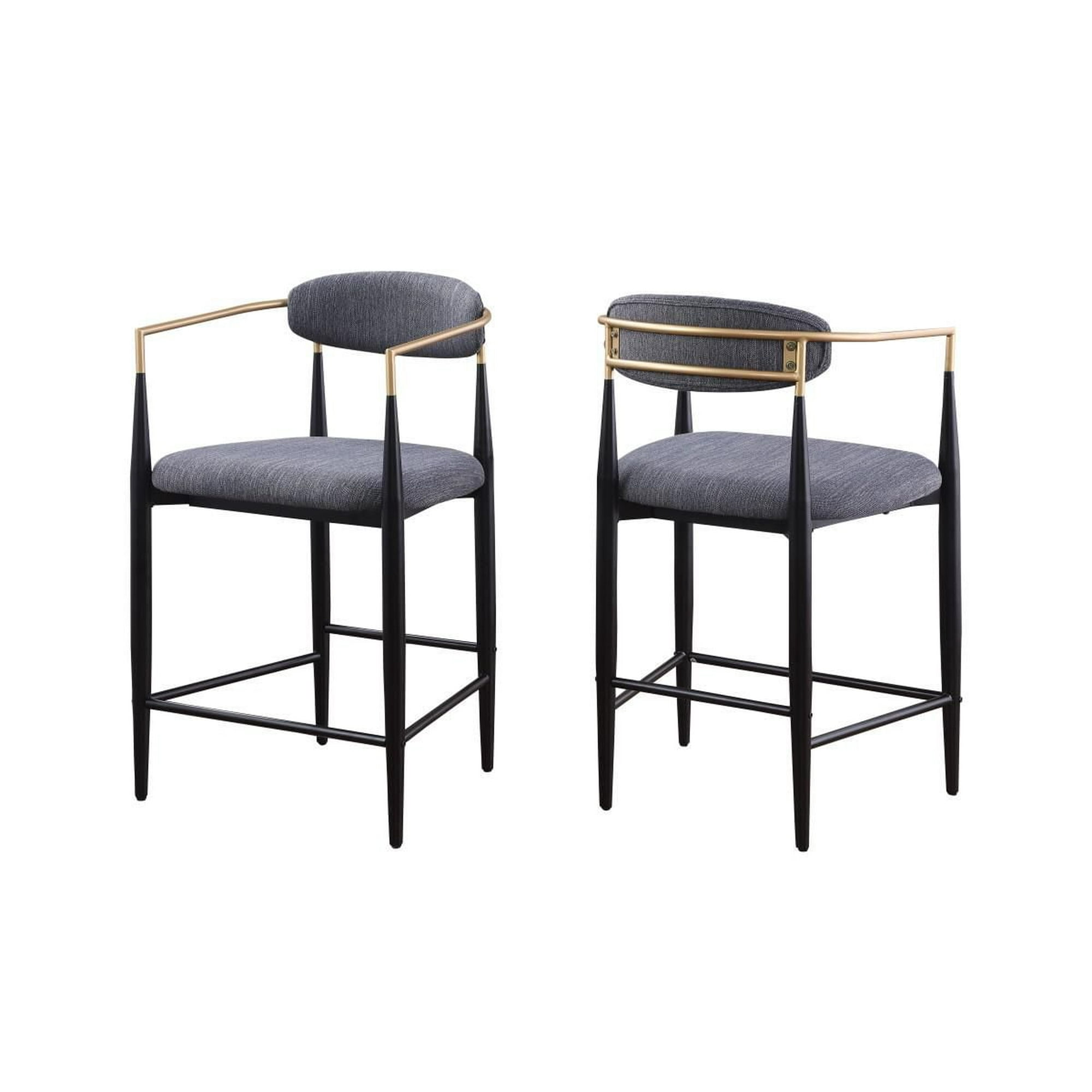 Click here for Brassex Diana Counter Stool  Set Of 2  Grey prices